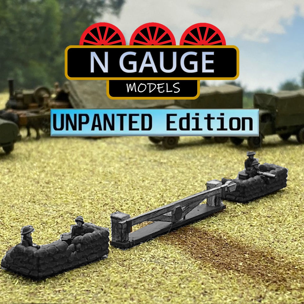 UNPAINTED N Scale Gauge WW1 WW2 Checkpoint Guard Post 1:148 | ngaugemodels