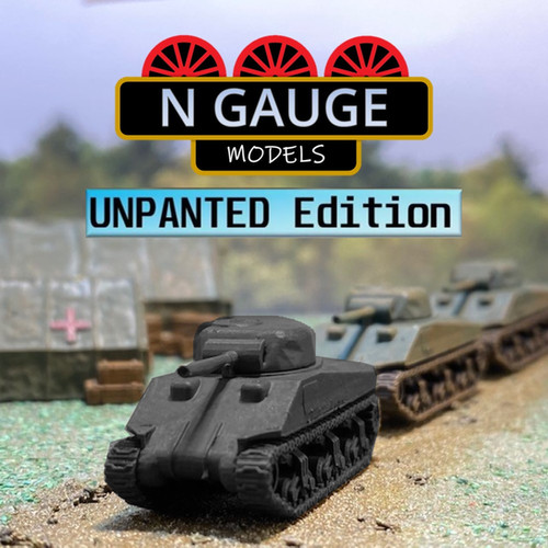UNPAINTED N Scale Gauge WW2 Allied Tank Military Sherman | ngaugemodels