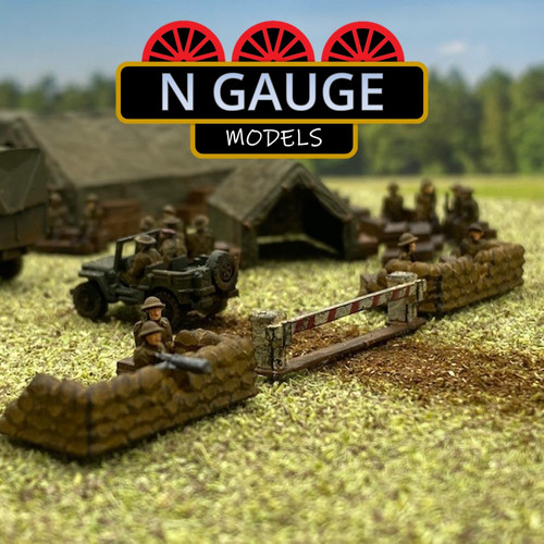 N Scale Gauge WW1 WW2 Checkpoint Guard Post 1:148 | ngaugemodels