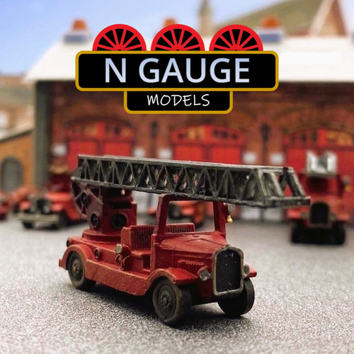 N Scale Gauge 1:148 1930's Fire Engine Truck (Leyland Dennis Dodge) 1: ...