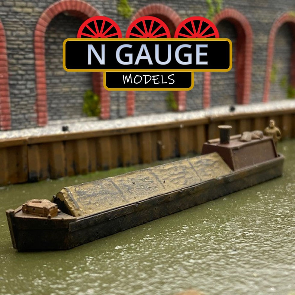 N Scale Gauge Canal Boat 'Steamer Barge' 1:148 | ngaugemodels