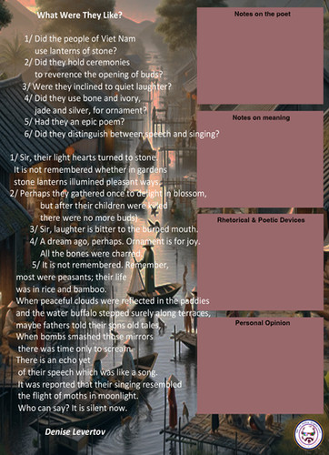 What They Were Like GCSE Revision Poster | Mr L’s English