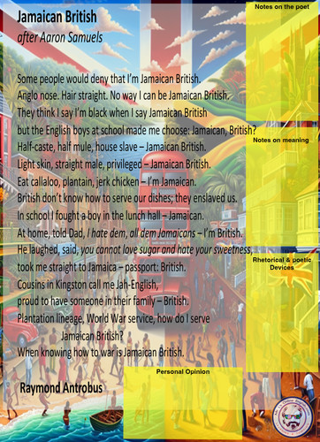 Jamaican British GCSE Revision Poster | Mr L’s English