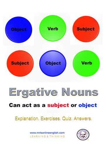 Ergative Nouns | Mr L’s English