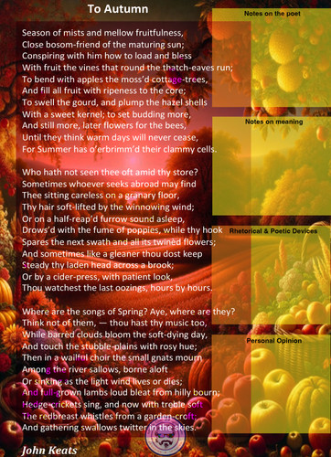 To Autumn GCSE Revision Poster | Mr L’s English