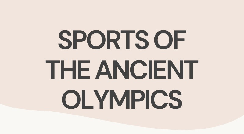 What Sports Were In The Ancient Olympics? - A Handy Infographic