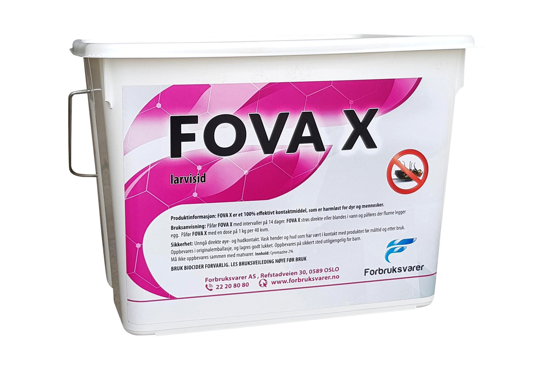 FOVA X - Granulert vannløselig larvemiddel.