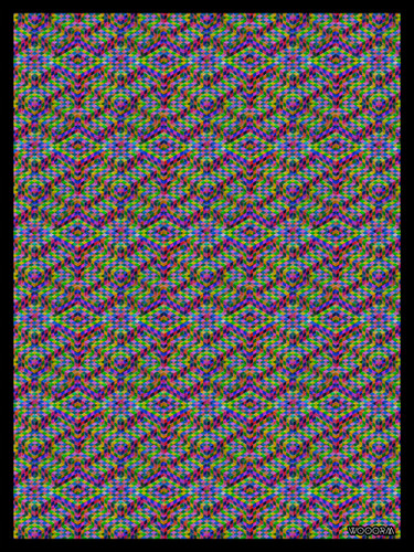 "Triple Pattern 1B" Light Reactive Poster | Wooorm