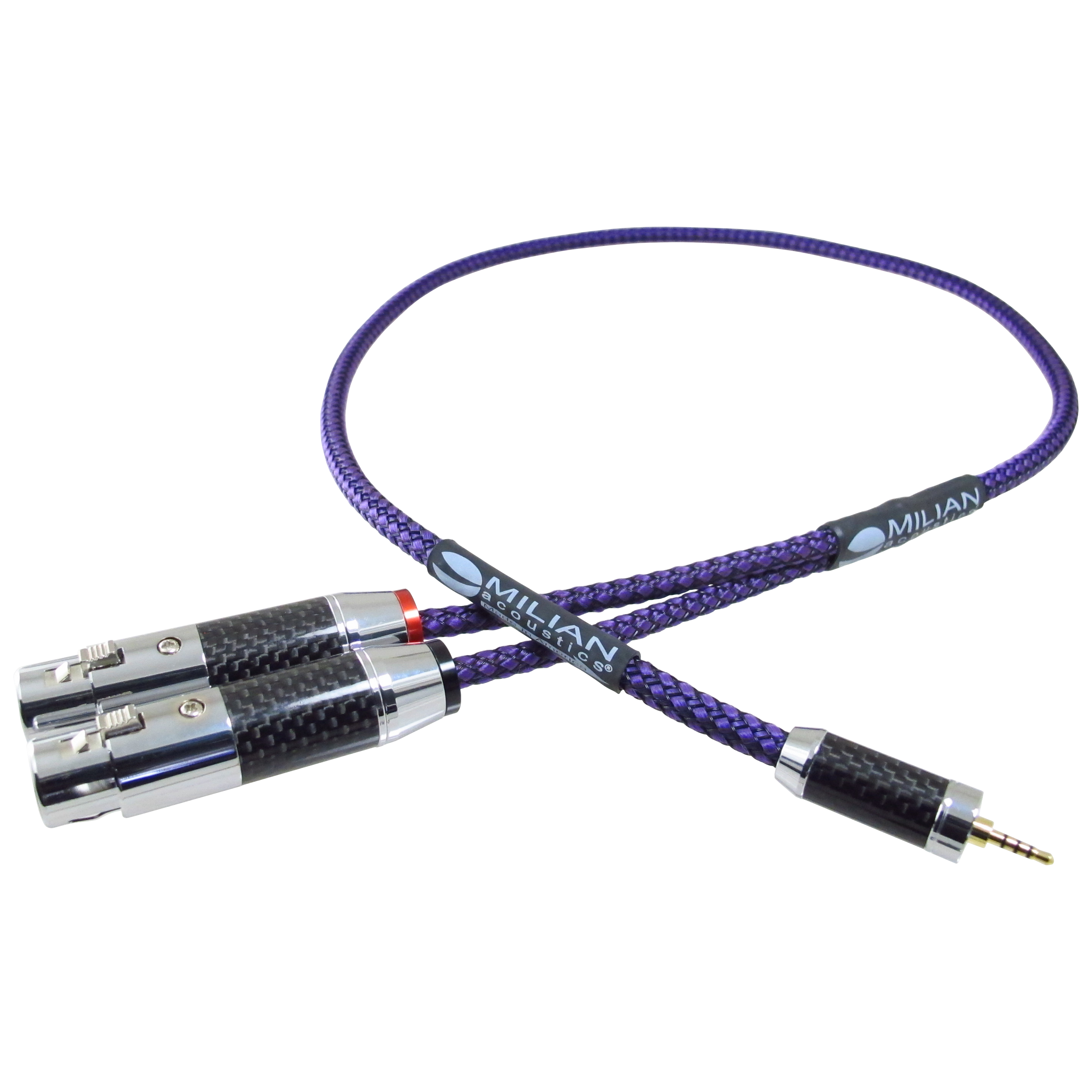 Dual XLR 3 Pin Female to 2.5 mm TRRS Balanced Breakout Cable