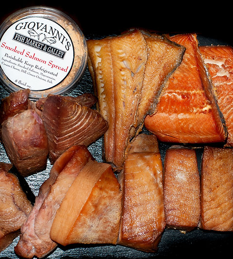 smoked fish selection