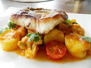 True Cod Pan Fried with Curried Potatoes and Cauliflower | Giovanni's ...