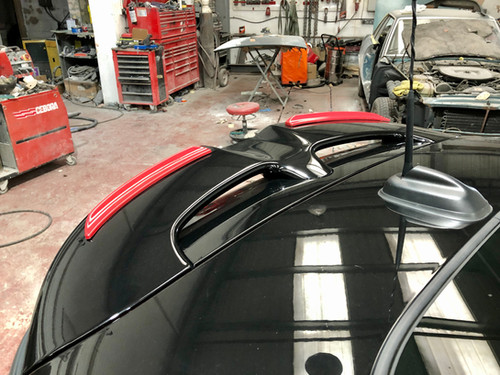 GEN 3 MINI Cooper F55 F56 JCW Pro Red Roof Spoiler Extentions