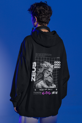 Zeus: God of Sky Oversized Hoodie // Astrix Merch