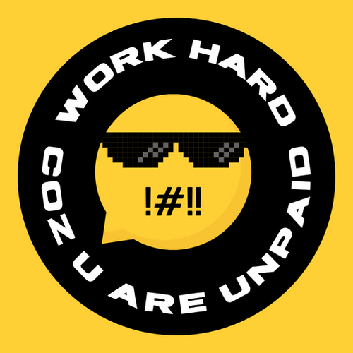 Work Hard Sticker // Astrix Merch