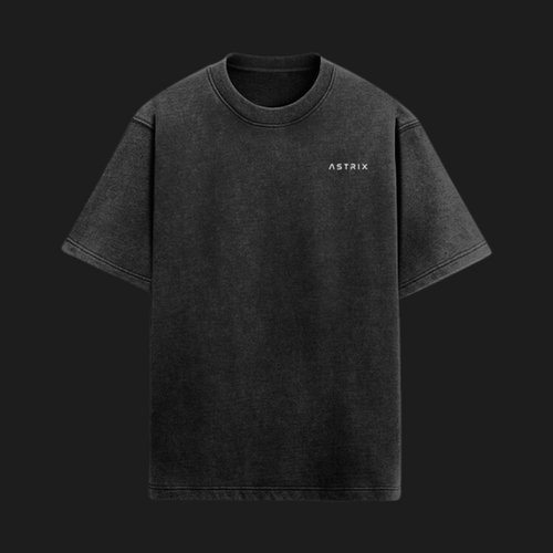 Basics: Timeless Black Acid Wash Oversized T-Shirt // Astrix Merch