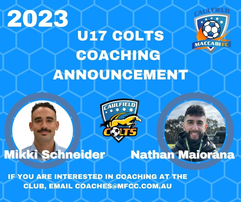 Welcome Colts Coaches for 2023