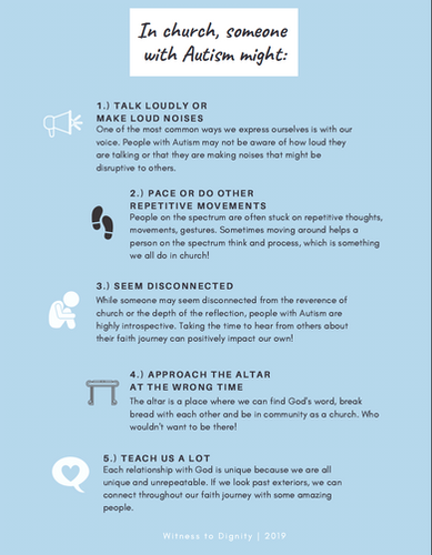 Autism in Church Infographic | witnesstodignity