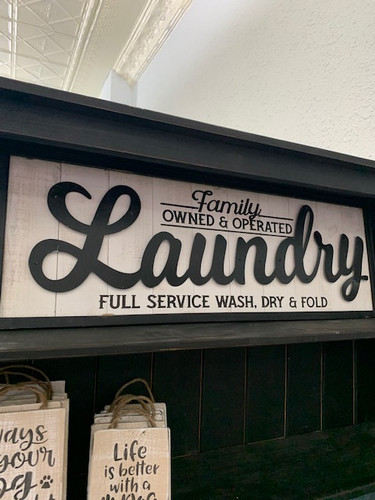 Large Family Laundry Sign | Andrew Wholesale