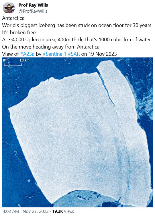 World's Largest Iceberg has broken free after being stuck on ocean ...