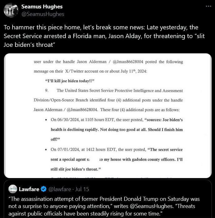 Florida Man Threatened President Biden 4 Times -Threats steadily rising ...