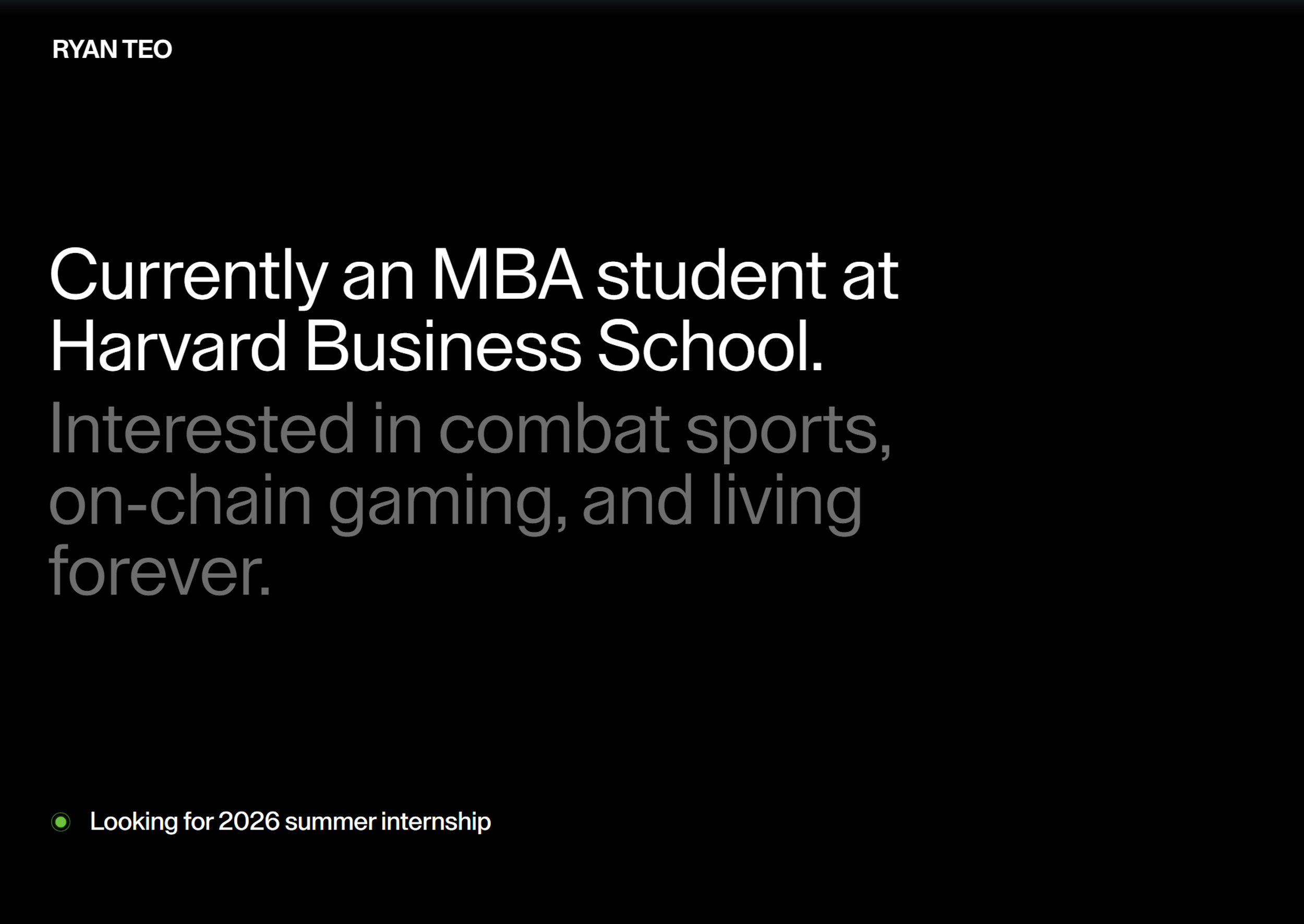 Ryan Teo | Harvard Business School | Strategy & Innovation Portfolio