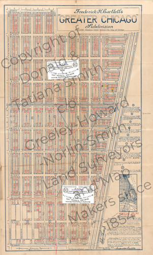 Chicago Antique 1916 Advert Map Of Roseland/Rosemoor: Bartlett's ...