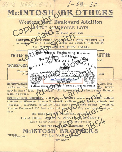 Chicago Antique 1910 Advert Map Of Brighton Park by The McIntosh ...