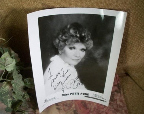 Patti Page Autographed Photograph Concert Souvenir Vintage 1981 Paper ...