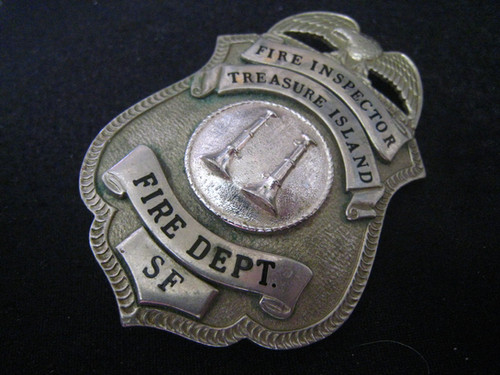 Badge FIRE INSPECTOR Treaure Island SAN FRANCISCO | antiquecollectibles