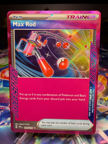 Max Rod Pokemon TCG Prismatic Evolutions 116/131 ACE SPEC | Backyard Cards
