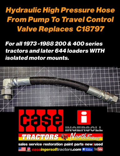 C18797 Hydraulic High Pressure Hose Pump to Travel Control Valve ...