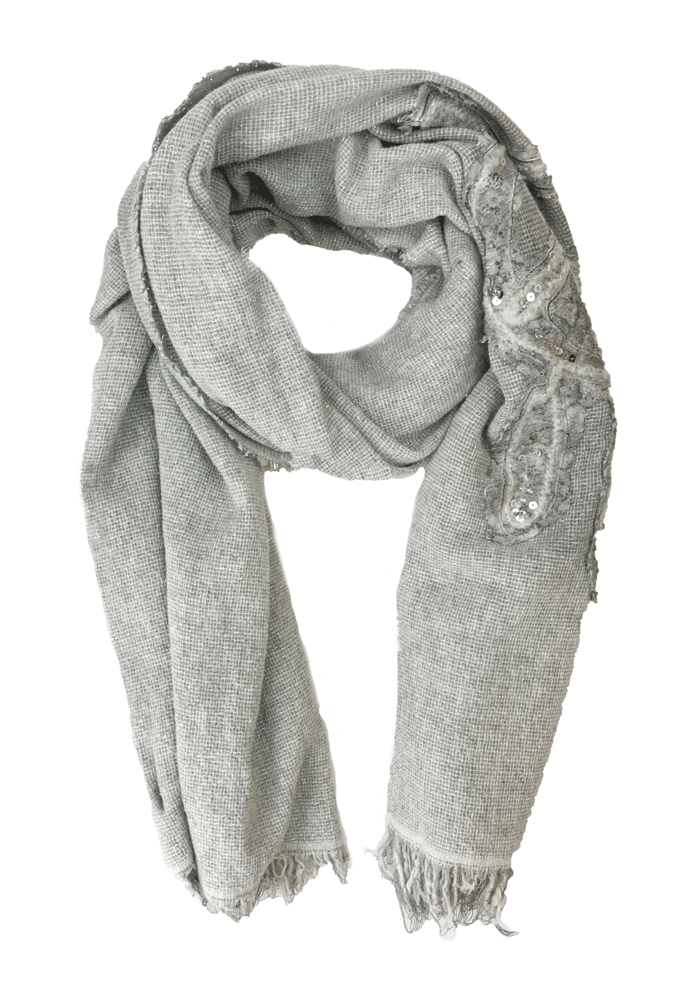 SHINY SCARF / GREY | manidou