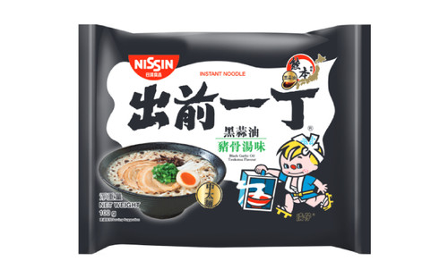 Nissin Black Garlic I/N 30x100g (出前一丁) 黑蒜油豬骨湯麵 | Lung Wah Chong