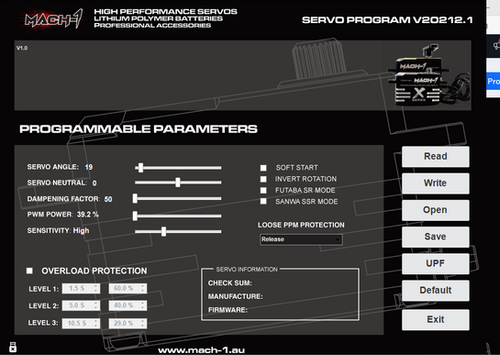 MACH-1 RACING // SERVO PROGRAM FILE | Mach1-USA