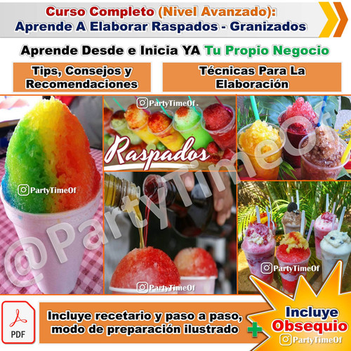 Curso: Aprende A Elaborar Raspados – Cepillados - Granizados ...