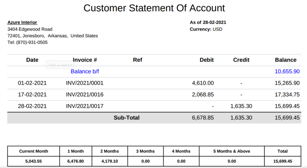 Odoo Accounting - Statement of Account (SOA)