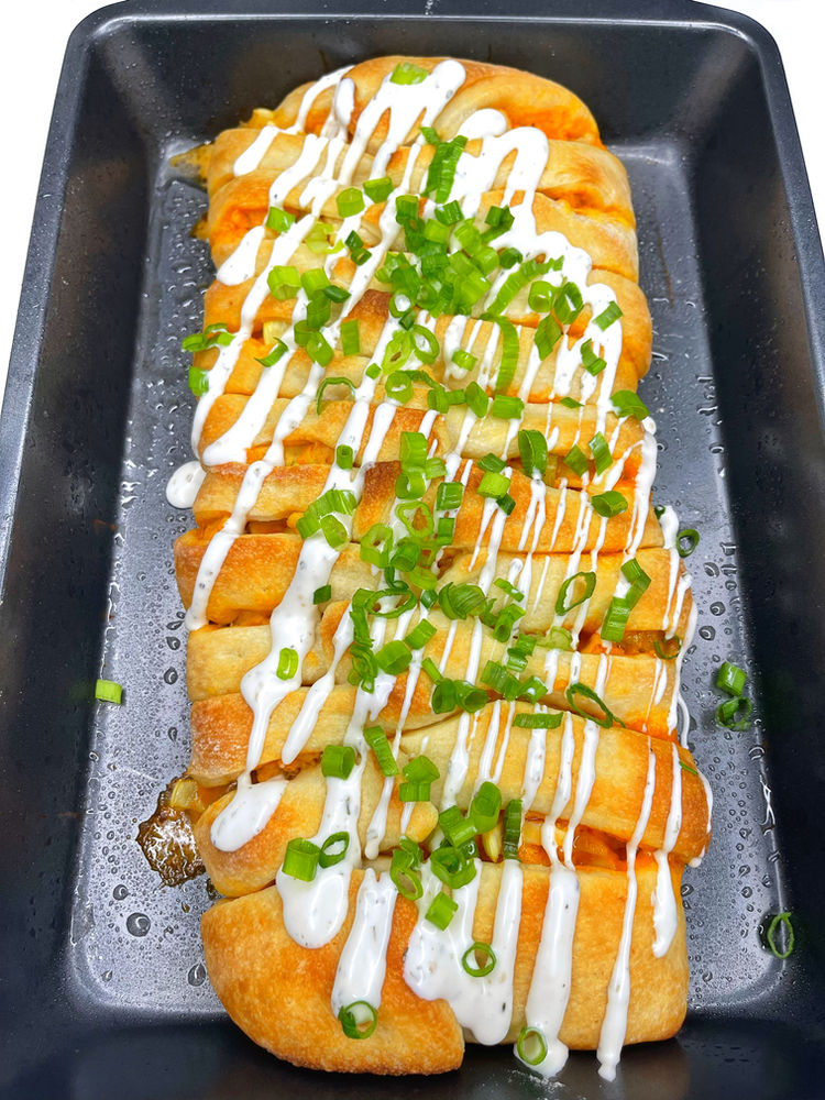 Vegan Buffalo Chicken Braid