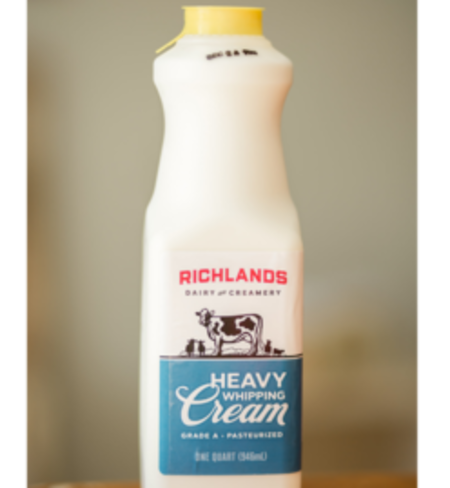 Heavy Whipping Cream - Quart | Coastal Cattle