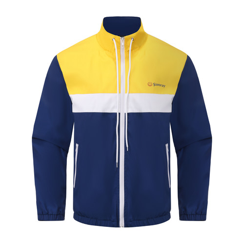 Custom Sunray Navy Colorblock Windbreaker Jacket | Apparel Empire SG