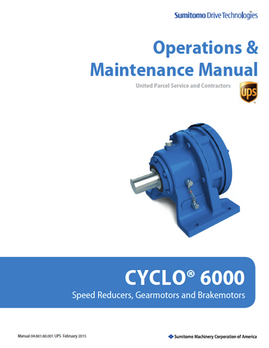 Cyclo 6000 Speed Reducers, Gearmotors & Brakemotors Operations & Maint ...