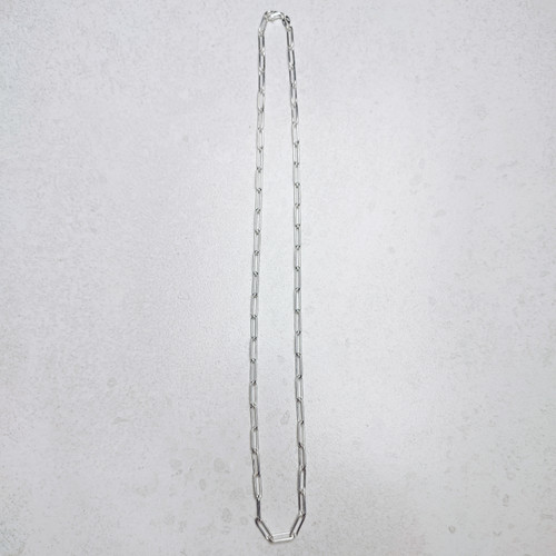 Sterling silver round paperclip chain - 50cm | Zadie and Remarco