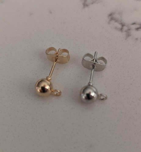 Ball Posts with Eyelet and Backing (pack of 10 pairs) | Beam On Studios