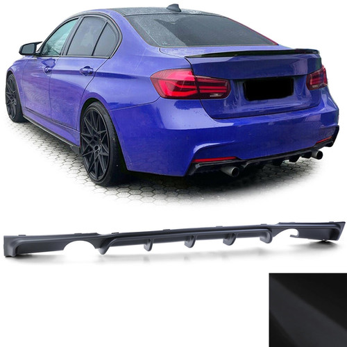 Sport rear diffuser black matt BMW F30 F31 335i/335D/340i | TUNING LATVIA