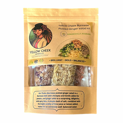 YELLOW CHEEK BURMESE PICKLED GINGER SALAD KIT - GIN THOKE - MYANMAR ...