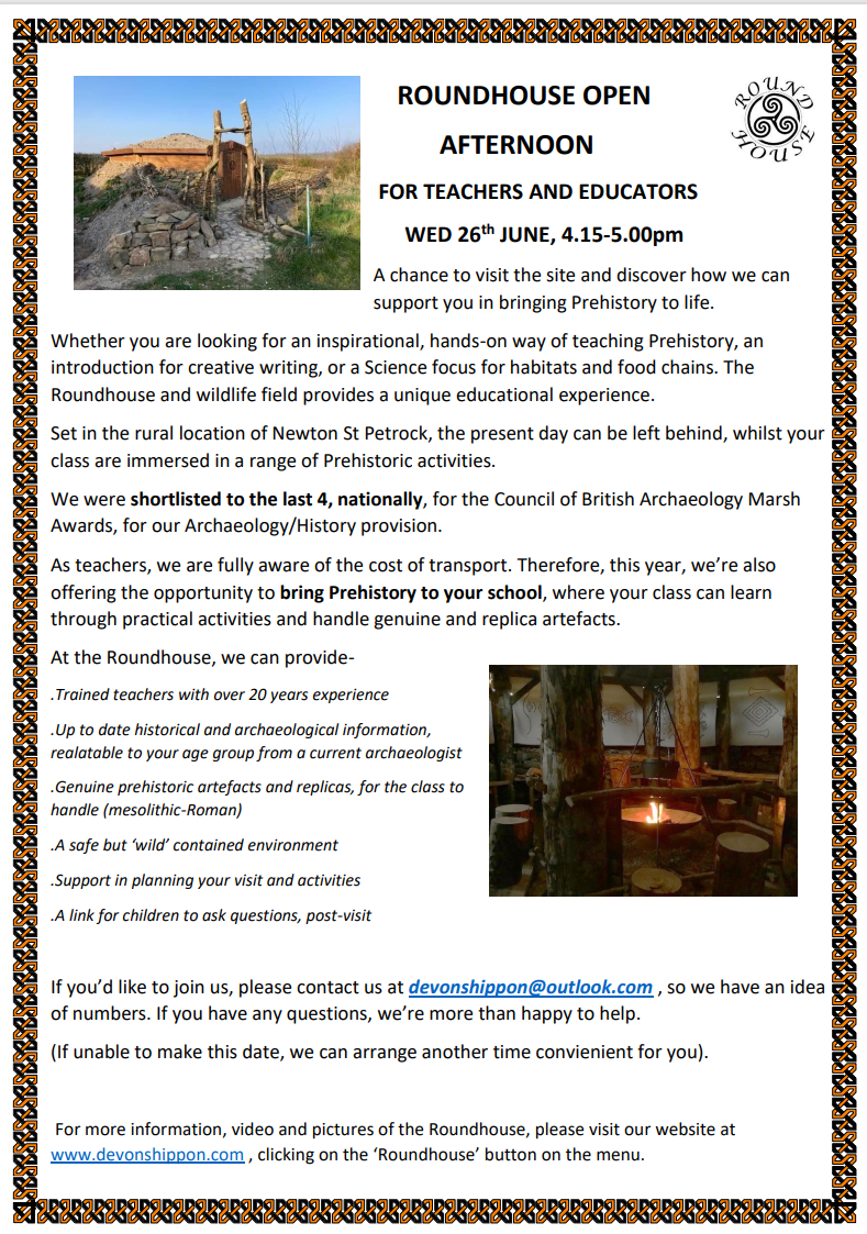 Round House School Open Afternoon -Wednesday 26th June