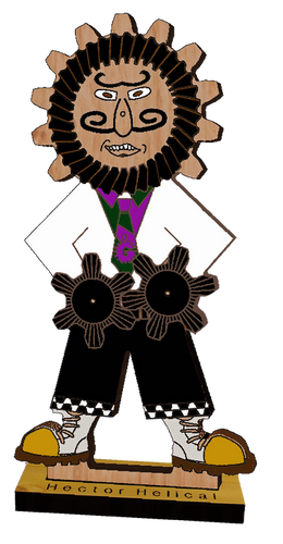 Hector Helical Gear Head Character Toy | Gus the Gear Head