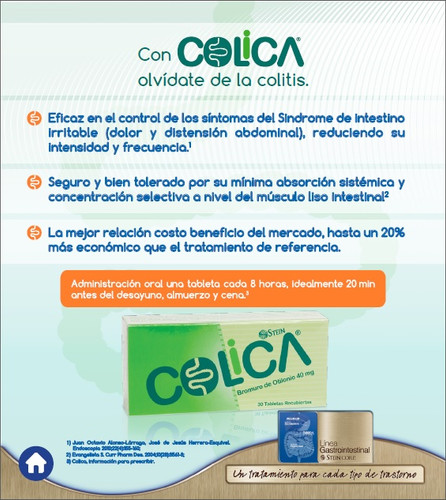 Colica( Bromuro de Otililonio) x 30 tabletas | GAL FARMACÉUTICA