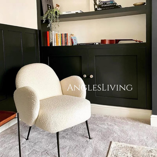 Cute Lounge Chair Armchairs Accent Chairs Fluffy White | Anglesliving