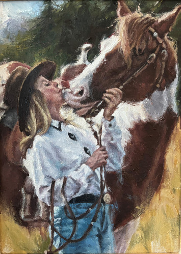 Oil Painting | Original Art | 12x9 | Girl with Horse | Time for a ...