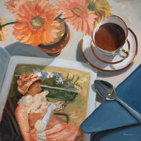 Oil Painting | Original Art | 18x18 | Still Life | Tea with Cassatt ...